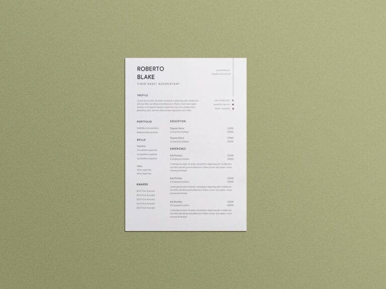 Free ATS Friendly Resume Template for Fresh Graduate