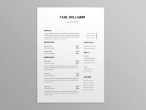 Free Arabic Resume Template with Professional Design