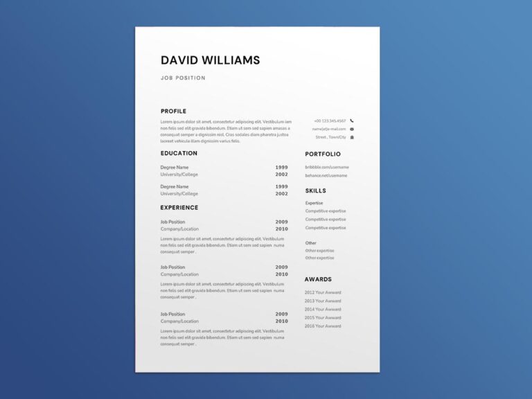 Michael Resume - Free Resume Template with Matching Cover Letter page