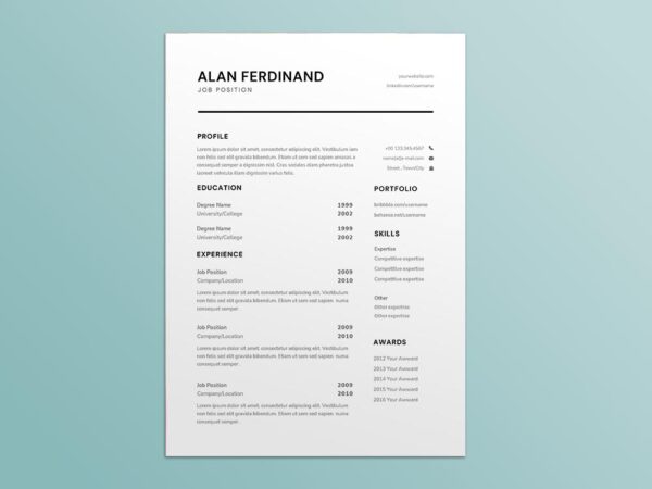 Free Arabic Resume Template with Professional Design