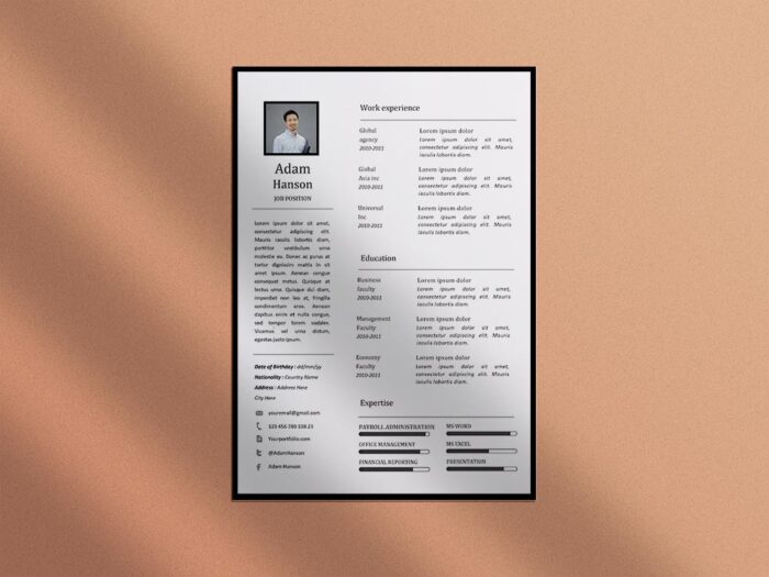 Free Universal Resume Template for Any Job Opportuniy