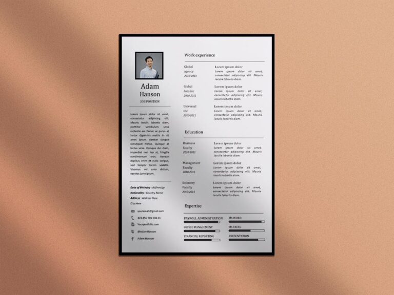 Free Creative Multicolor Resume Template for Any Job Opportunity