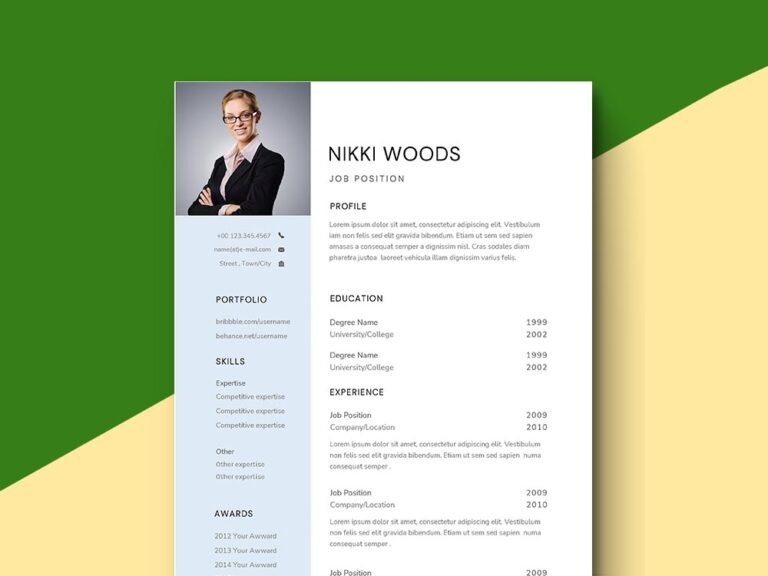 Free ATS Friendly Resume Template for Fresh Graduate