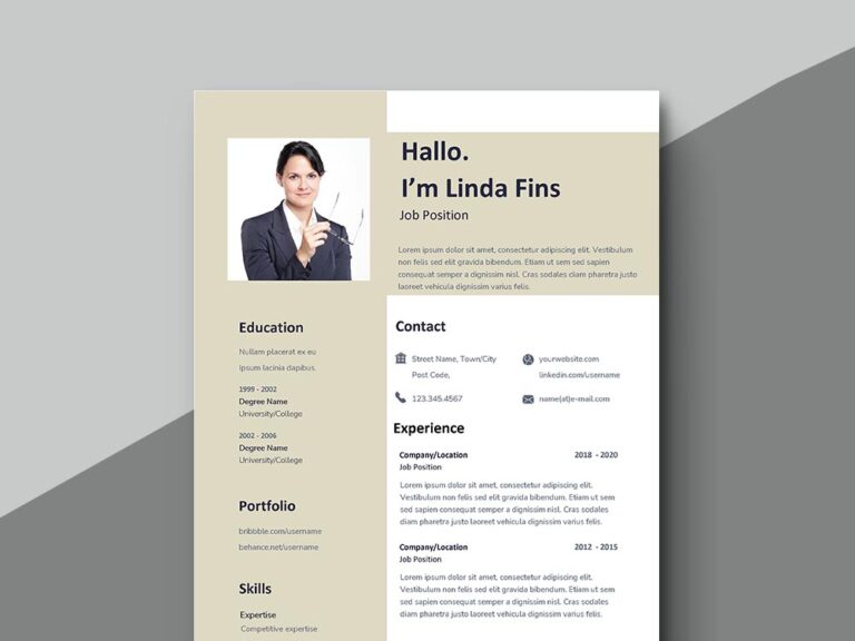 Free Arabic Resume Template with Professional Design