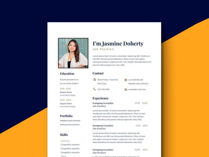 Aman Resume - Free Professional CV/Resume Template with Creative Look