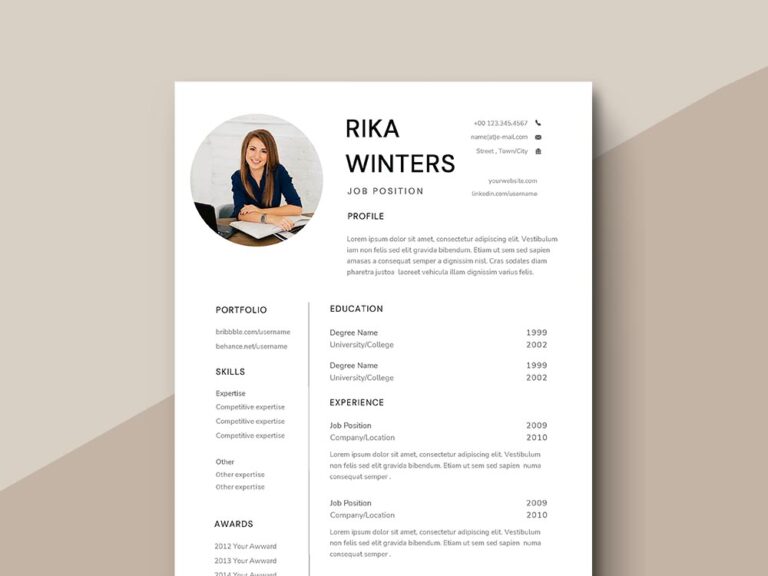 Free ATS Friendly Resume Template for Fresh Graduate