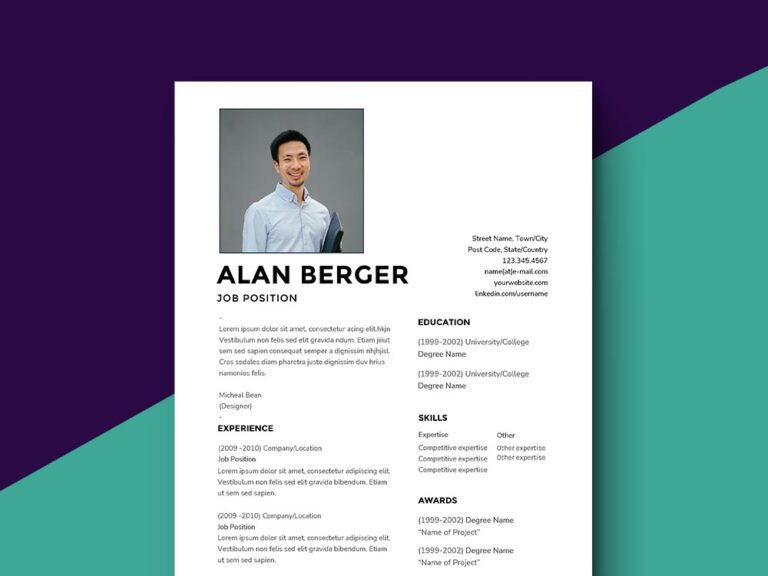 Free Arabic Resume Template with Professional Design