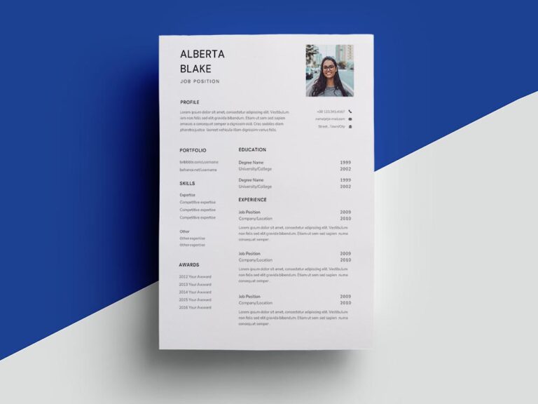 Free ATS Friendly Resume Template for Fresh Graduate