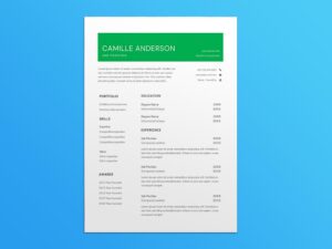 David Resume - Free Clean and Minimal PSD Resume Template
