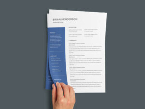 Free Small Size Resume Template with Matching Cover Letter