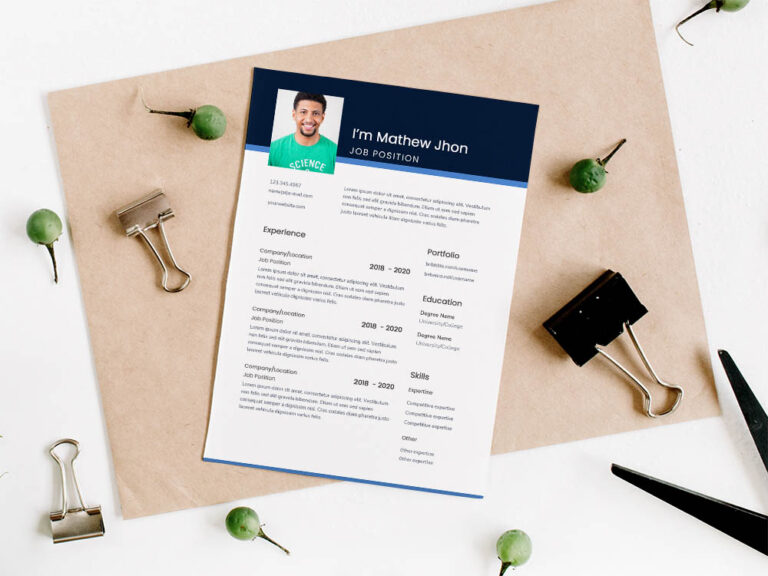 David Resume - Free Clean and Minimal PSD Resume Template