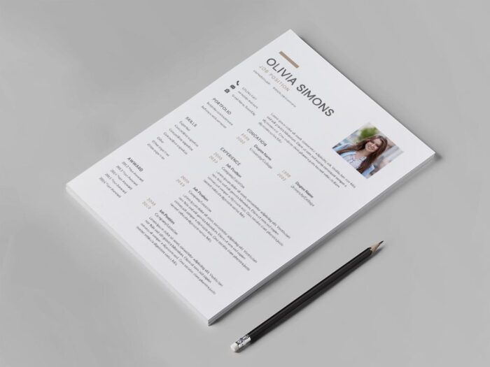 David Resume - Free Clean and Minimal PSD Resume Template