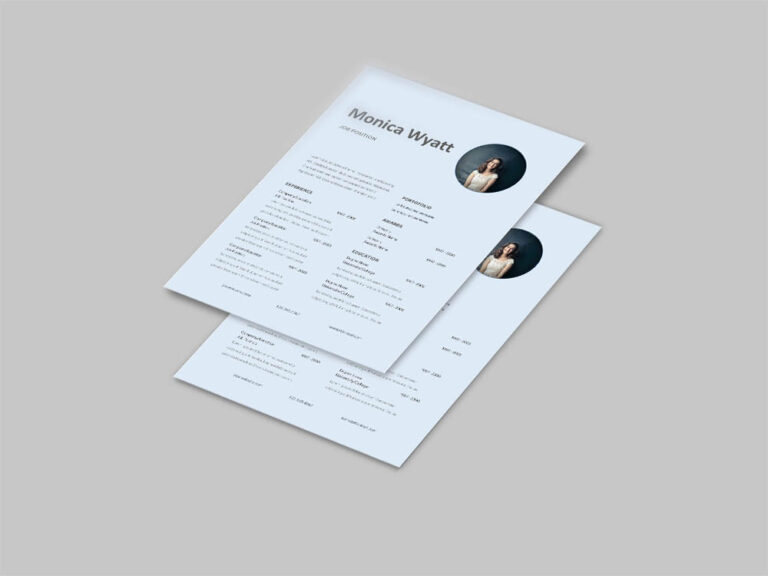 Free Clean Timeline Resume Template with Three Colors Option