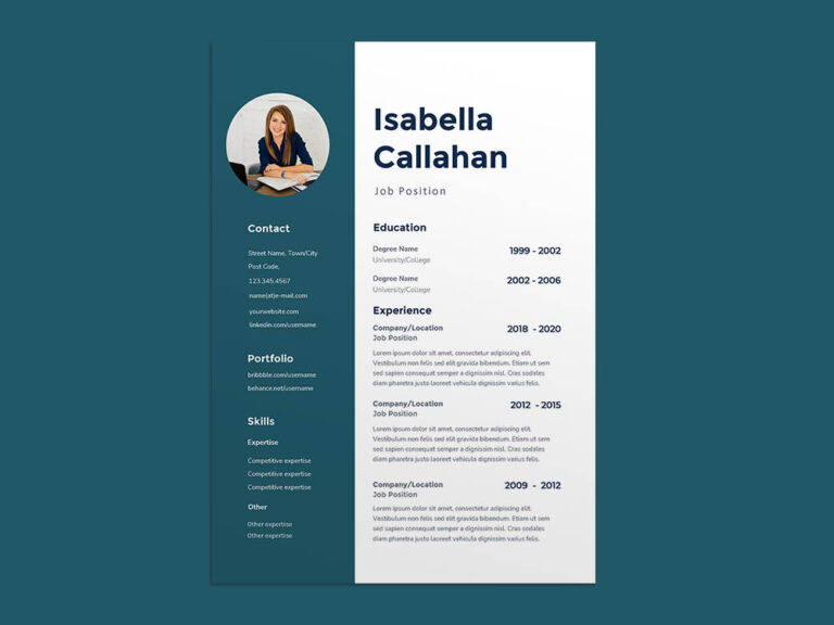 Free Simple Universal Resume Template with Matching Cover Letter