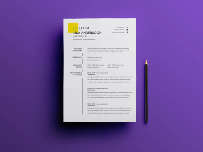 Free Modern Designer CV Template with Professional Layout