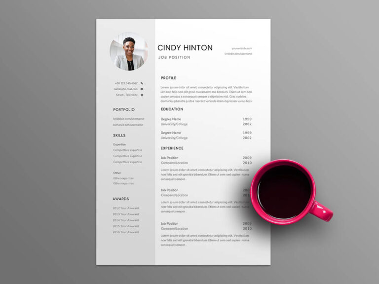 Free Arabic Resume Template with Professional Design