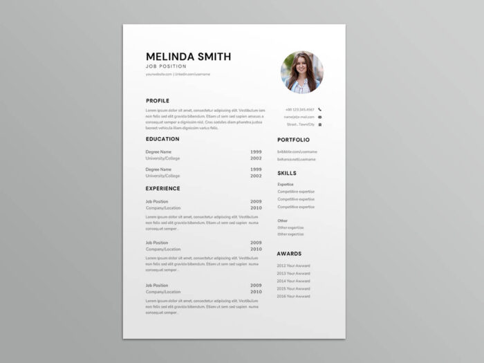 Michael Resume - Free Resume Template with Matching Cover Letter page