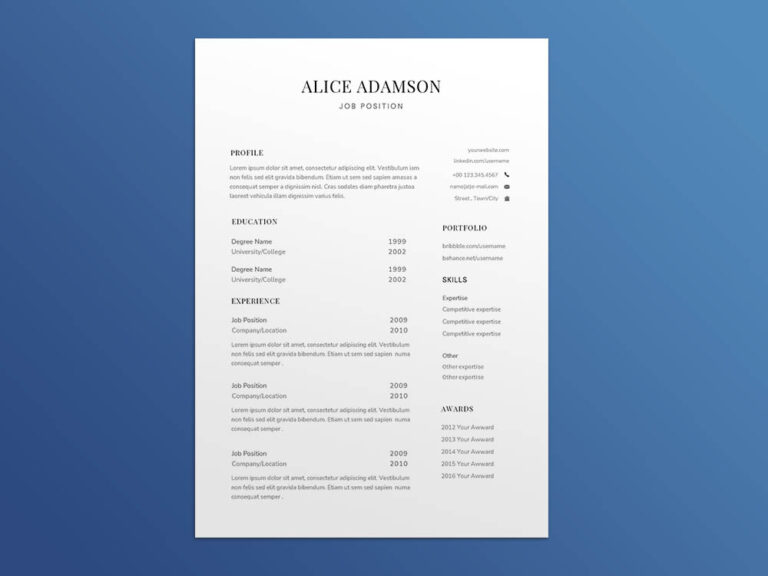 Free Arabic Resume Template with Professional Design