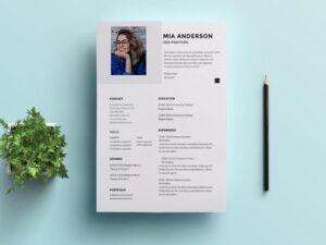 Free Arabic Resume Template with Professional Design