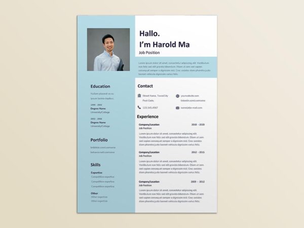 Free Journalist Word Resume Template with Simple Design