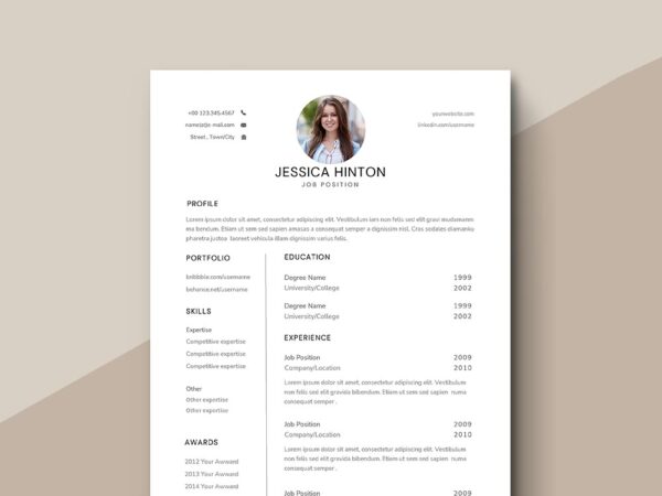 Free ATS Friendly Resume Template for Fresh Graduate
