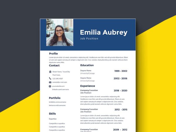Free A4 CV Resume Template for Your Job Opportunity