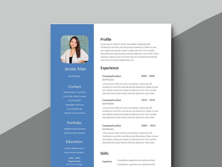 Free Simple Journalist CV Template in Word Format