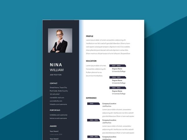 Free Girl Resume Template with Feminine Look