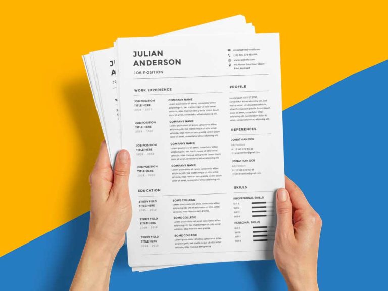 Free Three Pages Resume Template (ID, AI, PSD, DOCX)