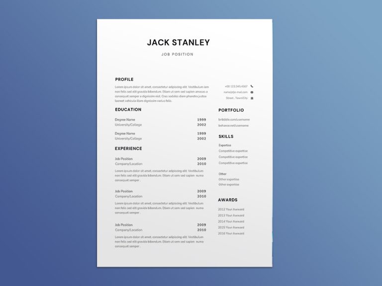 Free Cabin Crew Resume Template for Job Seeker